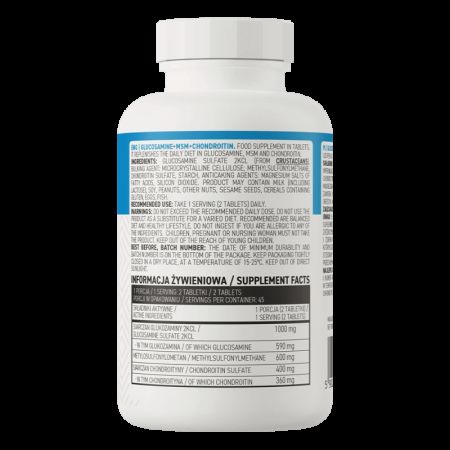 Glucosamine + MSM + Chondroitin, 90 tablete, OstroVit : Bebe Tei