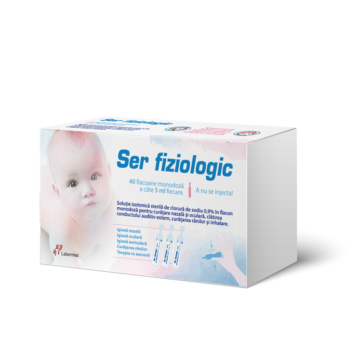 Ser fiziologic, 40 x 5 ml, Labormed : Bebe Tei