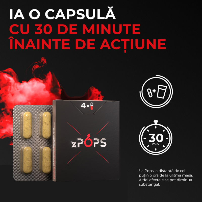 Pastile pentru potenta, 4 capsule, xPops : Bebe Tei