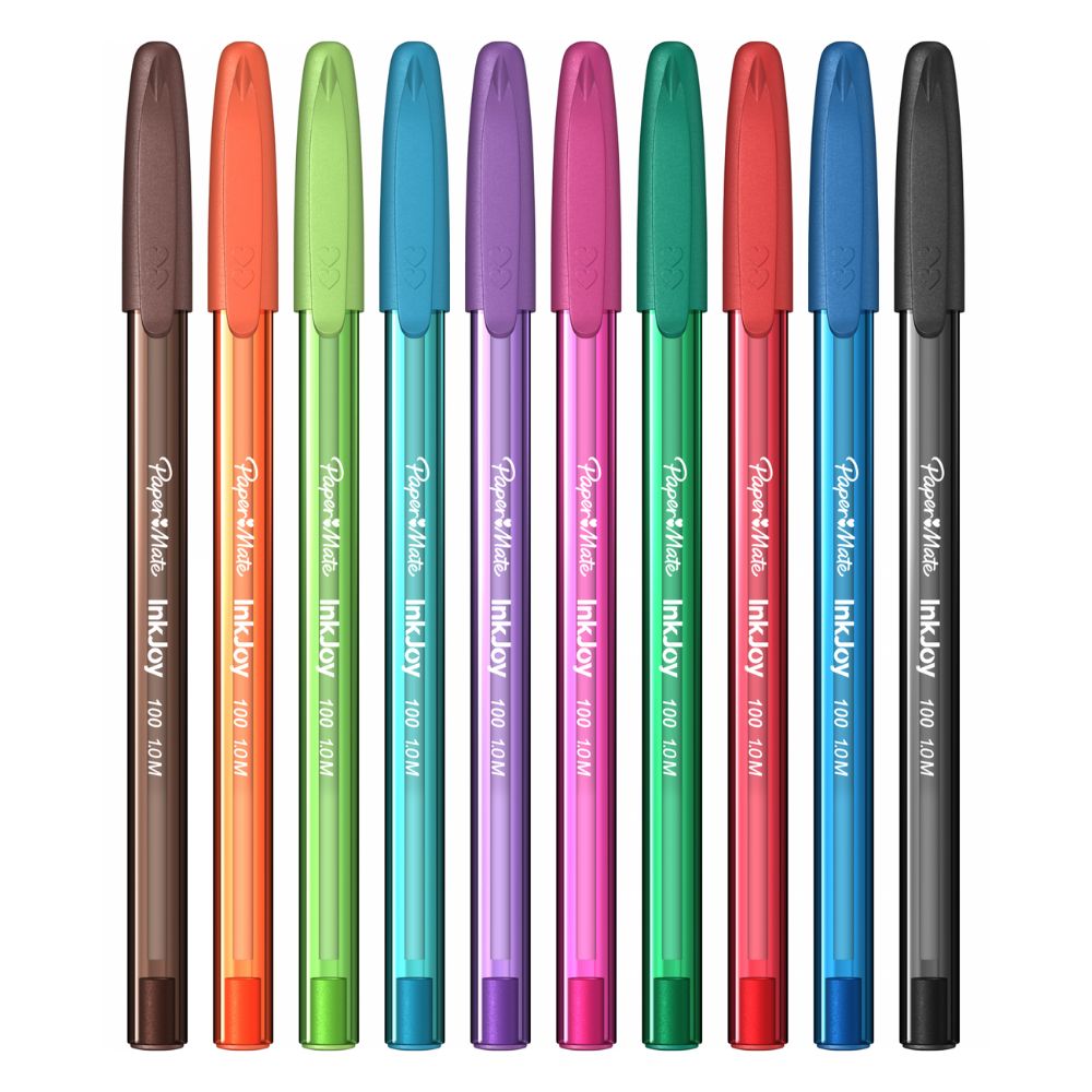 Set pixuri InkJoy 100 C, 10 bucati, PaperMate : Bebe Tei