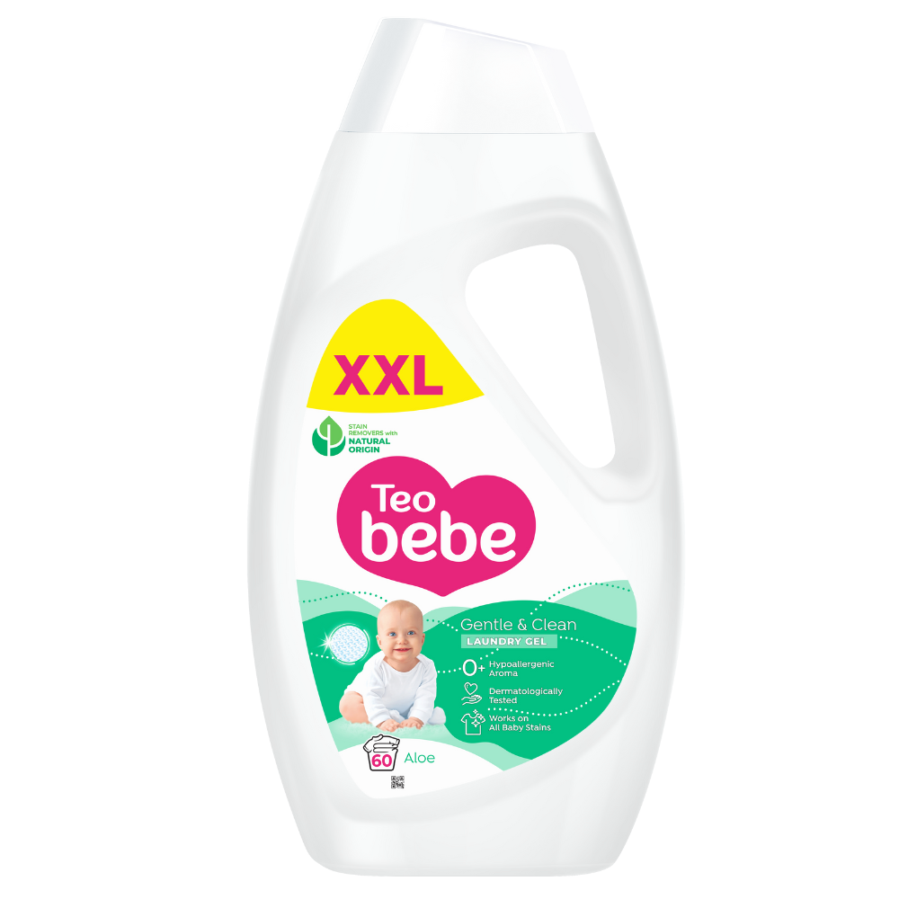 Detergent de rufe lichid Gentle&Clean, Aloe, 2.7 litri, Teo : Bebe Tei