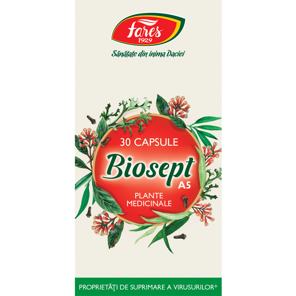 Biosept A5, 30 capsule, Fares : Bebe Tei