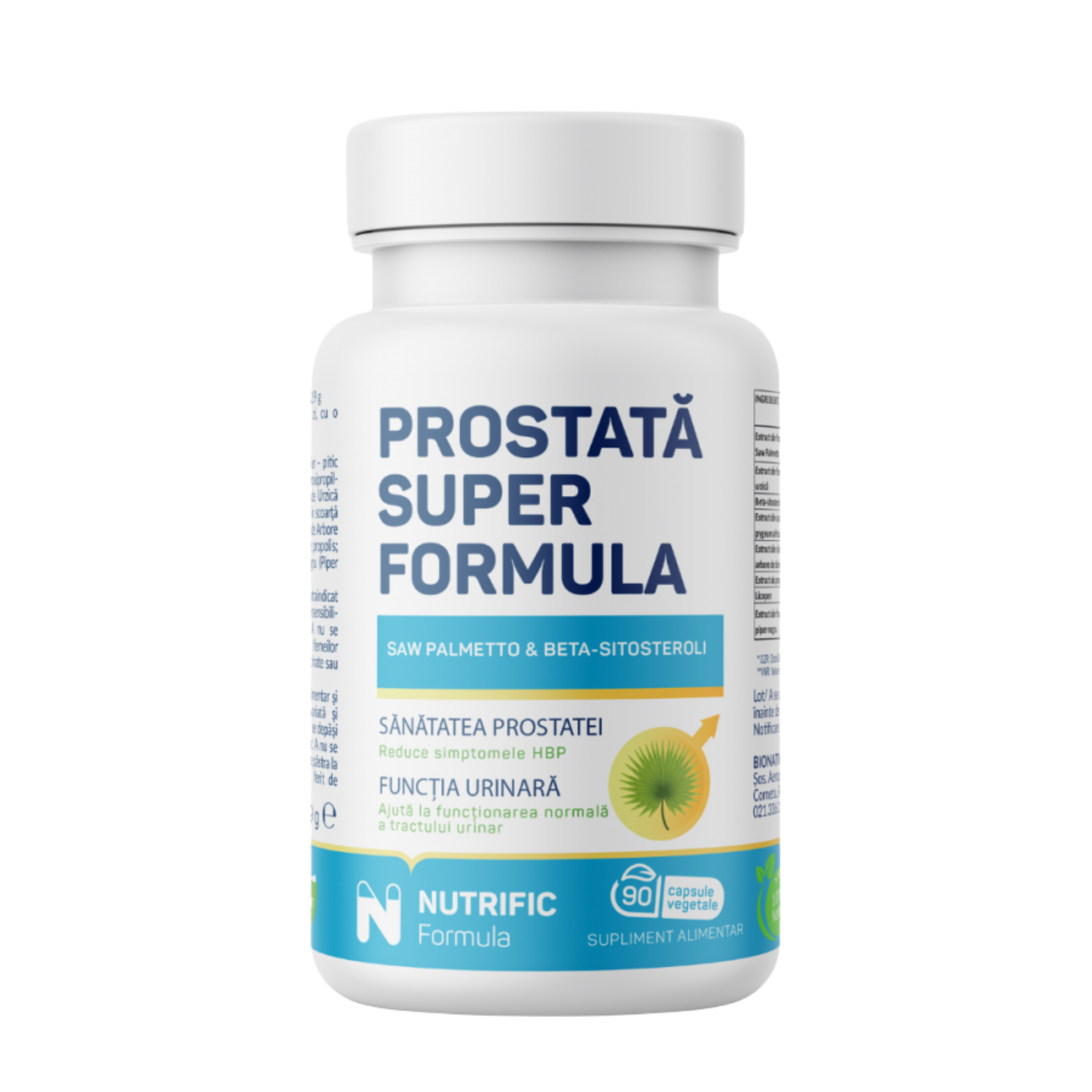 Prostata Super Formula, 90 capsule vegetale, Nutrific : Bebe Tei