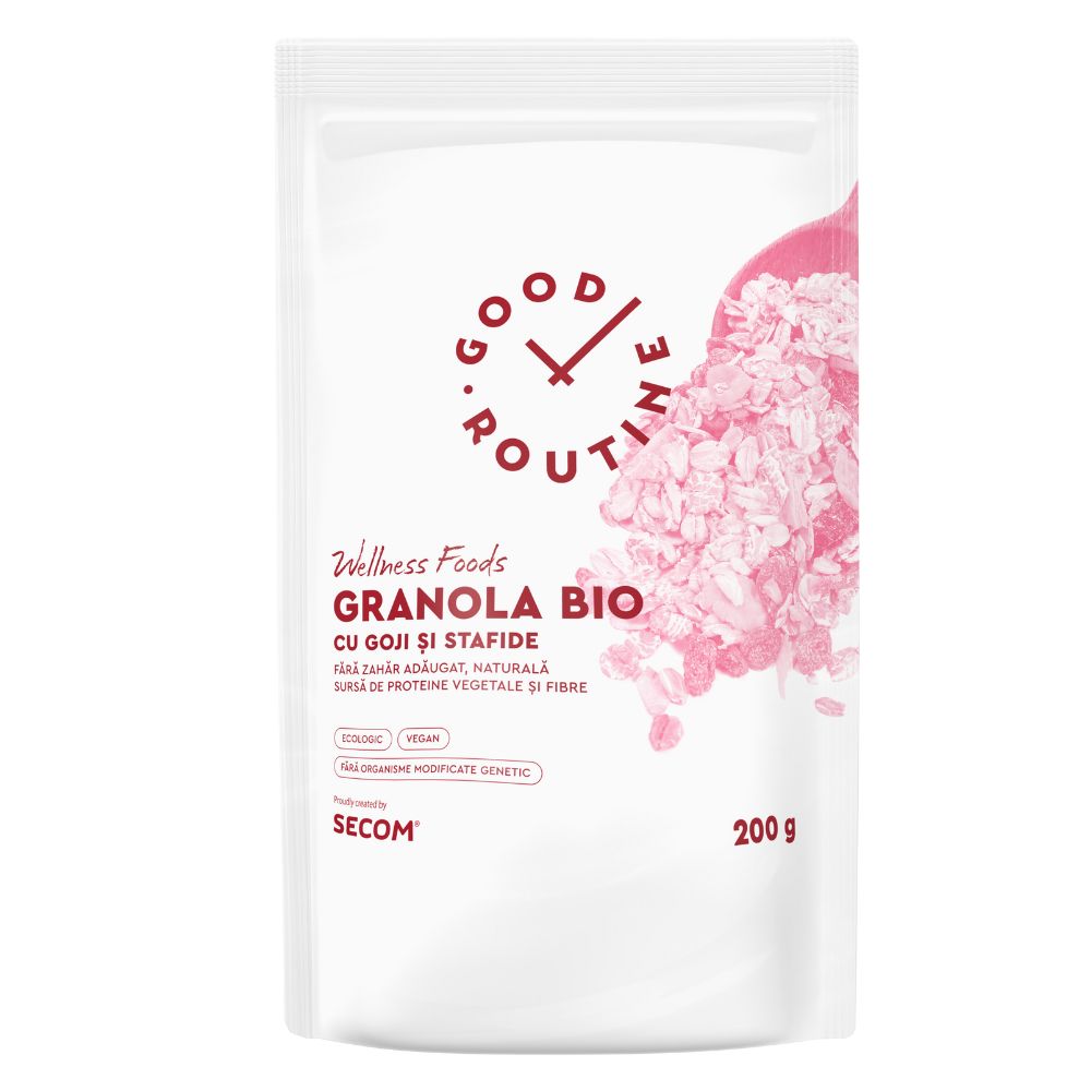 Granola Bio cu goji si stafide Good Routine, 200 g, Secom : Bebe Tei