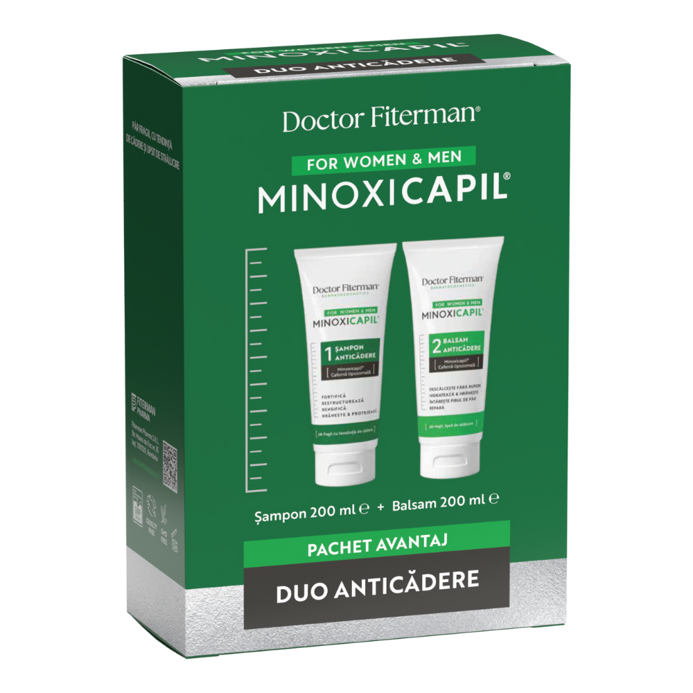 Pachet Duo anticadere Minoxicapil, 2x200 ml, Doctor Fiterma : Bebe Tei