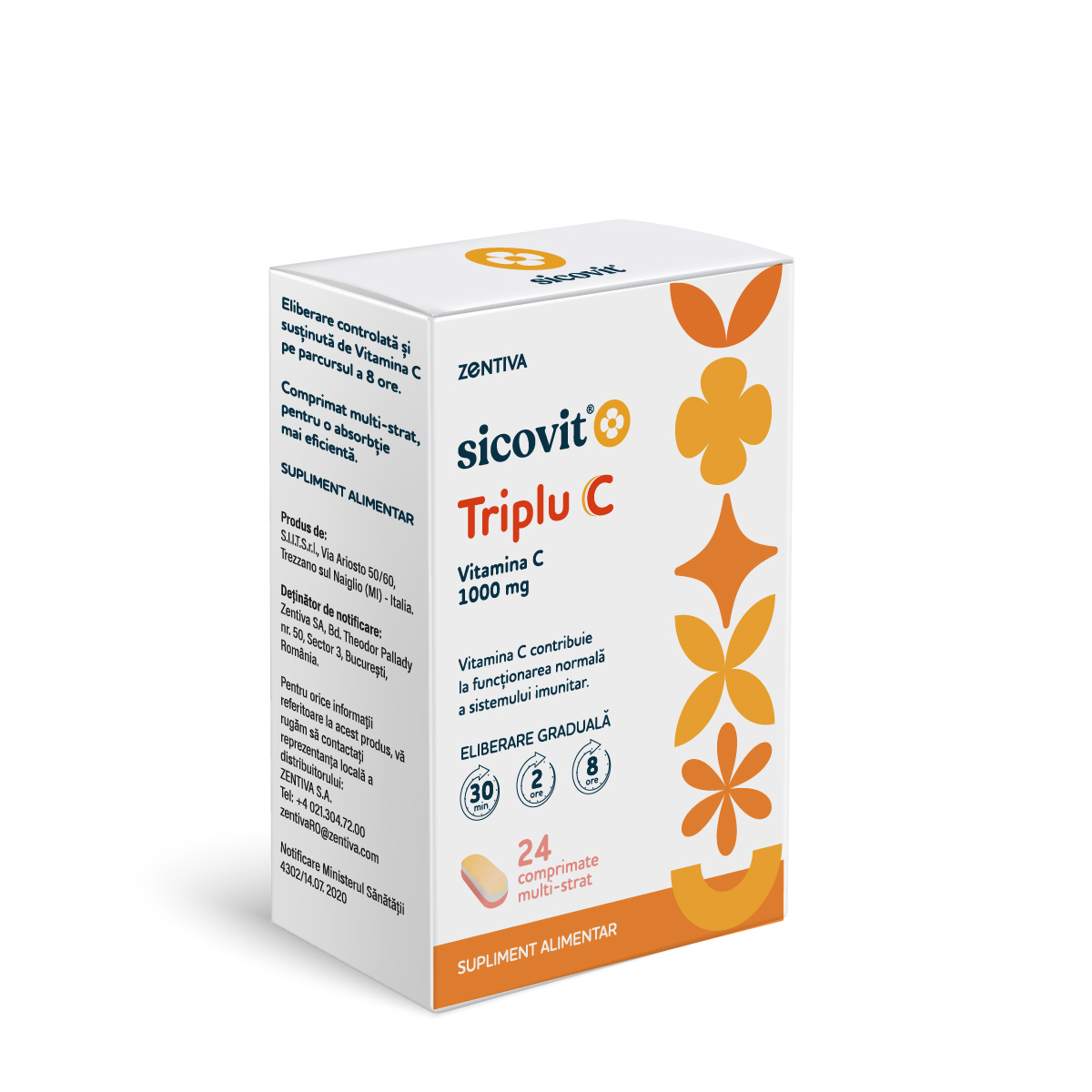 Sicovit Triplu C, 24 comprimate, Zentiva : Bebe Tei