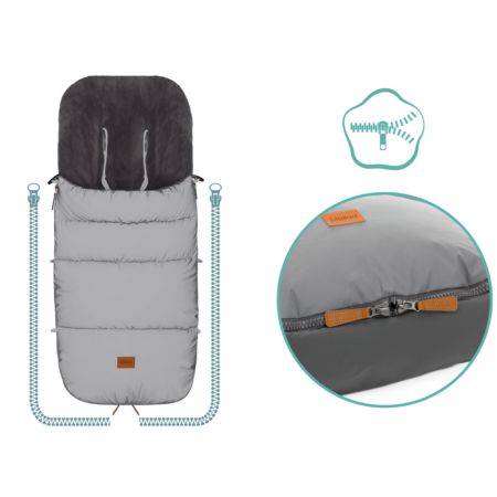 Sac de iarna reflectorizant, 100x55 cm, Silver, Kindley Ref : Bebe Tei