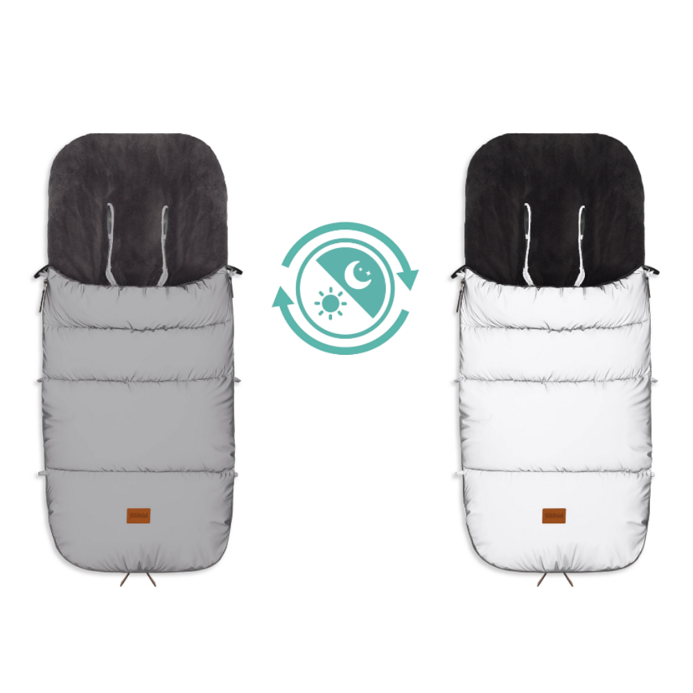 Sac de iarna reflectorizant, 100x55 cm, Silver, Kindley Ref : Bebe Tei