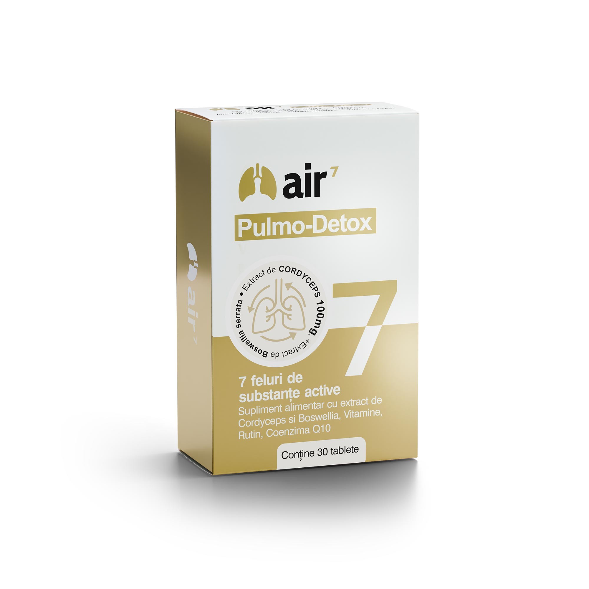 Pulmo Detox, 30 tablete, Air7 : Bebe Tei