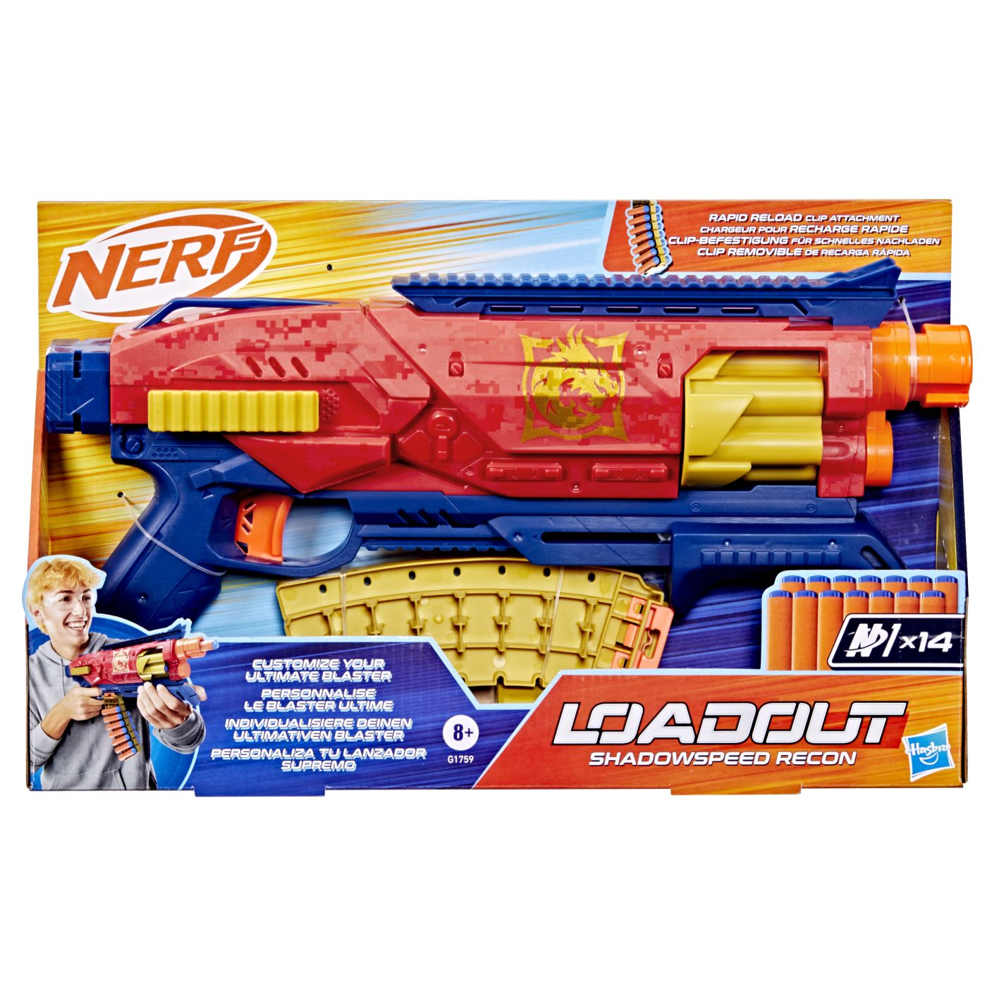 Blaster Loadout Shadowspeed Recon, 8 ani+, Nerf : Bebe Tei