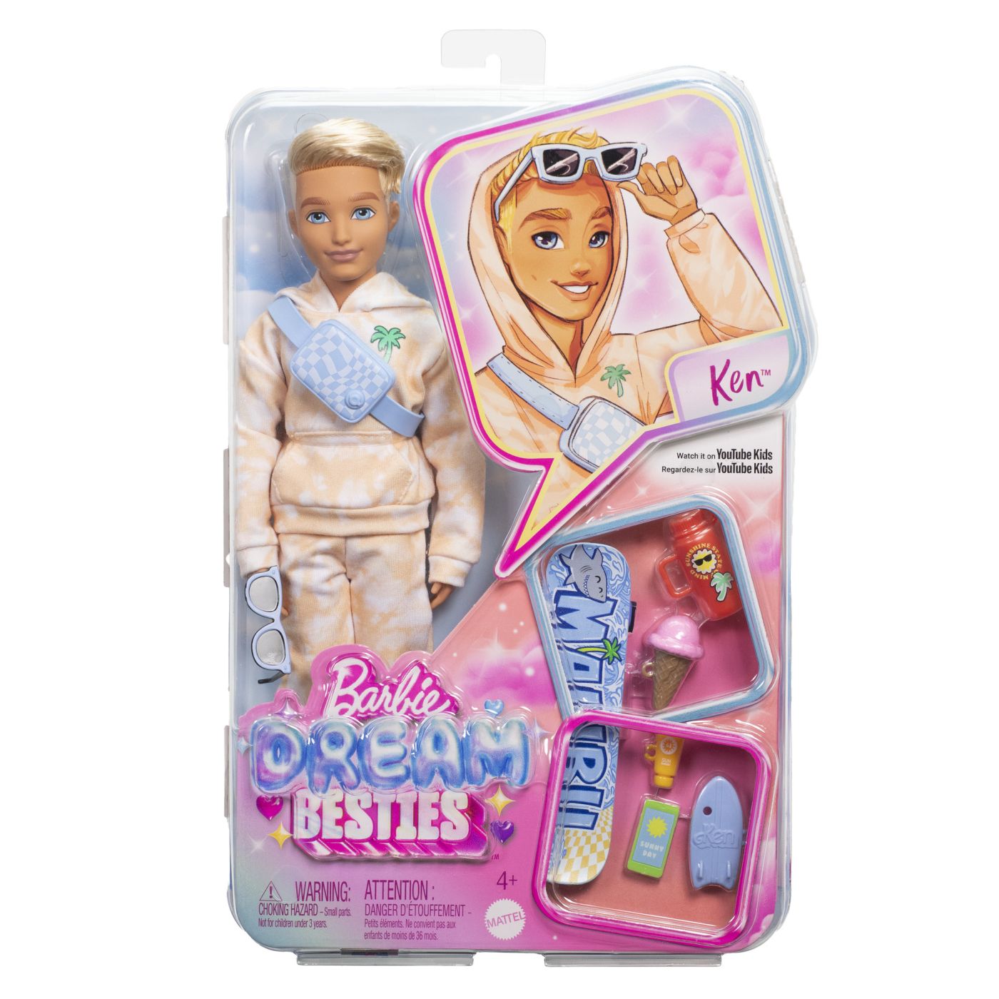 Papusa Ken cu accesorii Dream Besties, 4 ani+, Barbie : Bebe Tei