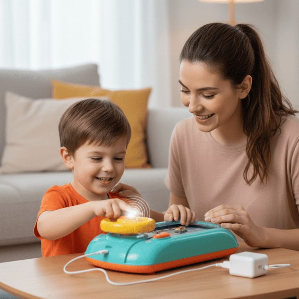 Simulator de curse cu volan de condus, +3 ani, Mini Racer : Bebe Tei