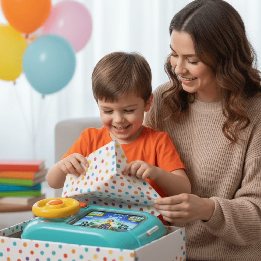 Simulator de curse cu volan de condus, +3 ani, Mini Racer : Bebe Tei