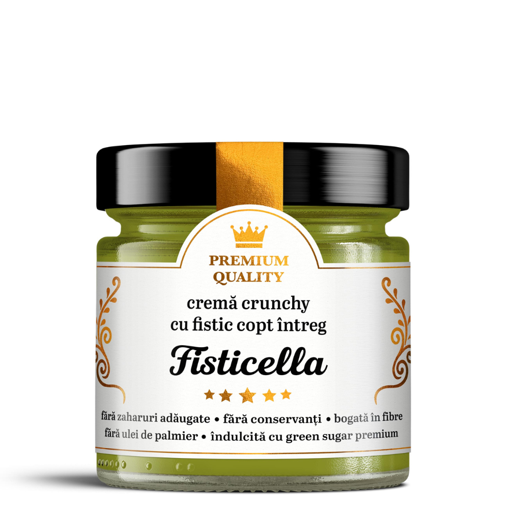 Crema crunchy cu fistic copt intreg, Fisticella, 250 g, Sec : Bebe Tei