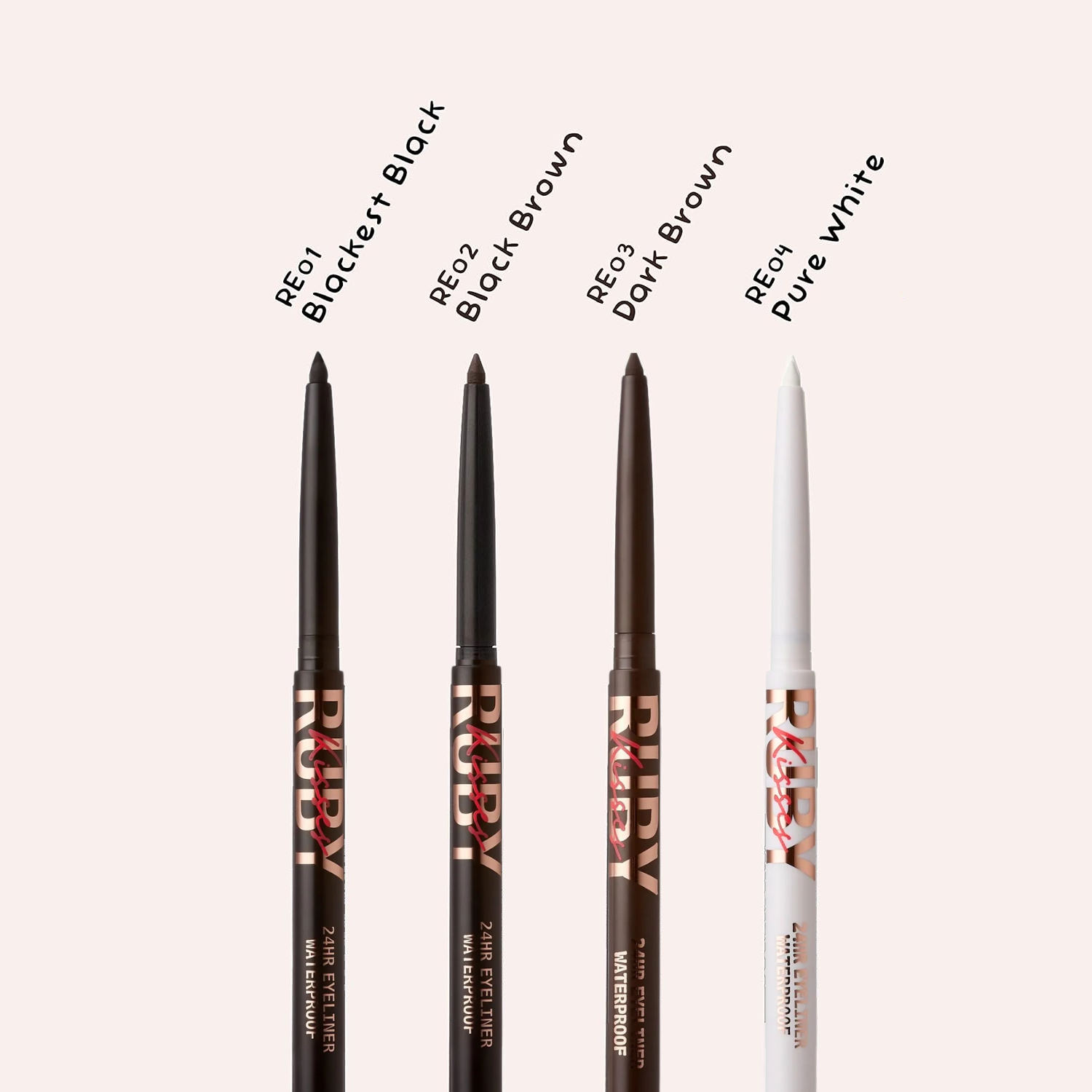 Creion de ochi 24H Waterproof, Pure White, 0.3 g, Ruby Kiss : Bebe Tei