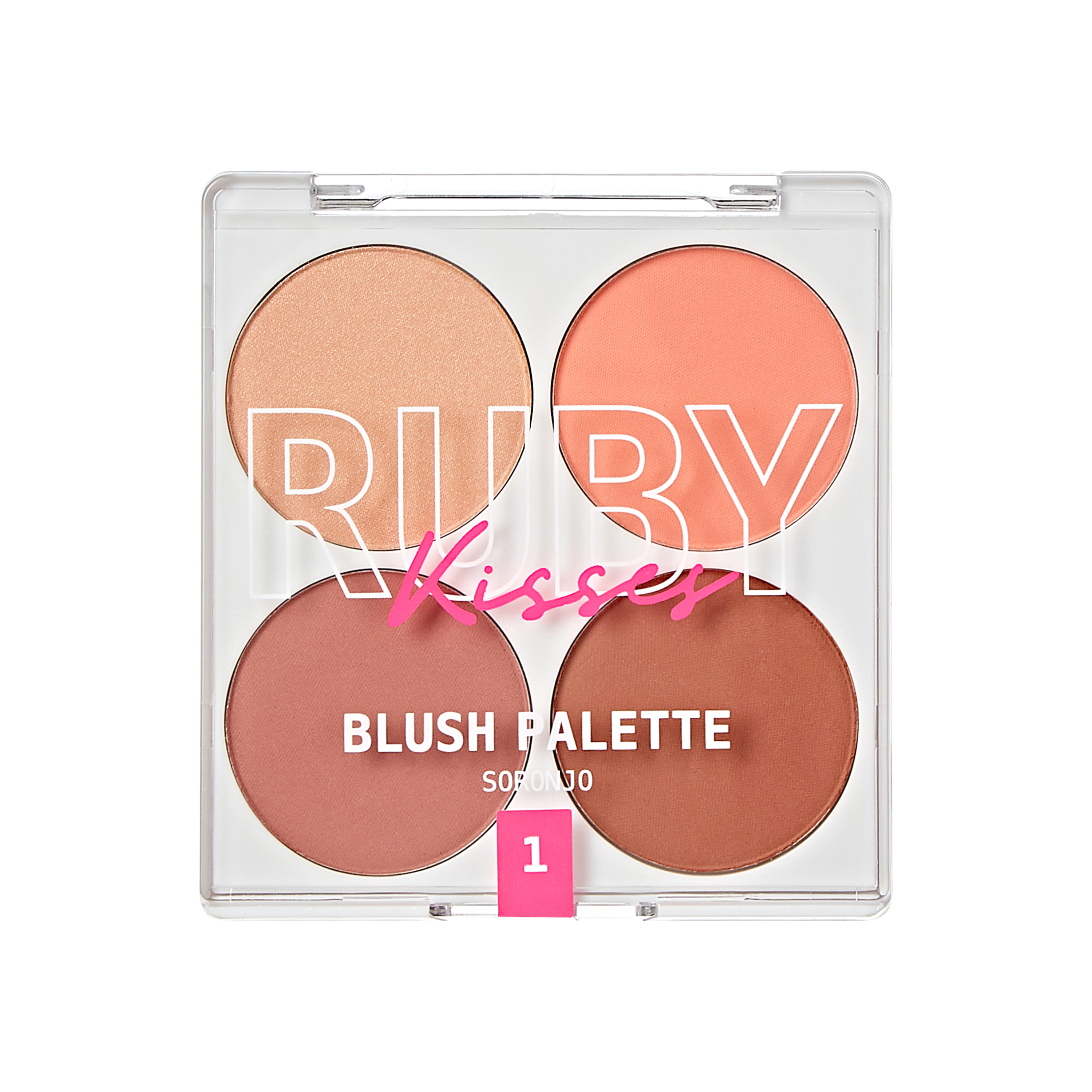 Paleta farduri de obraz, Baring Bare, 4 x3.7 g, Ruby Kisses : Bebe Tei