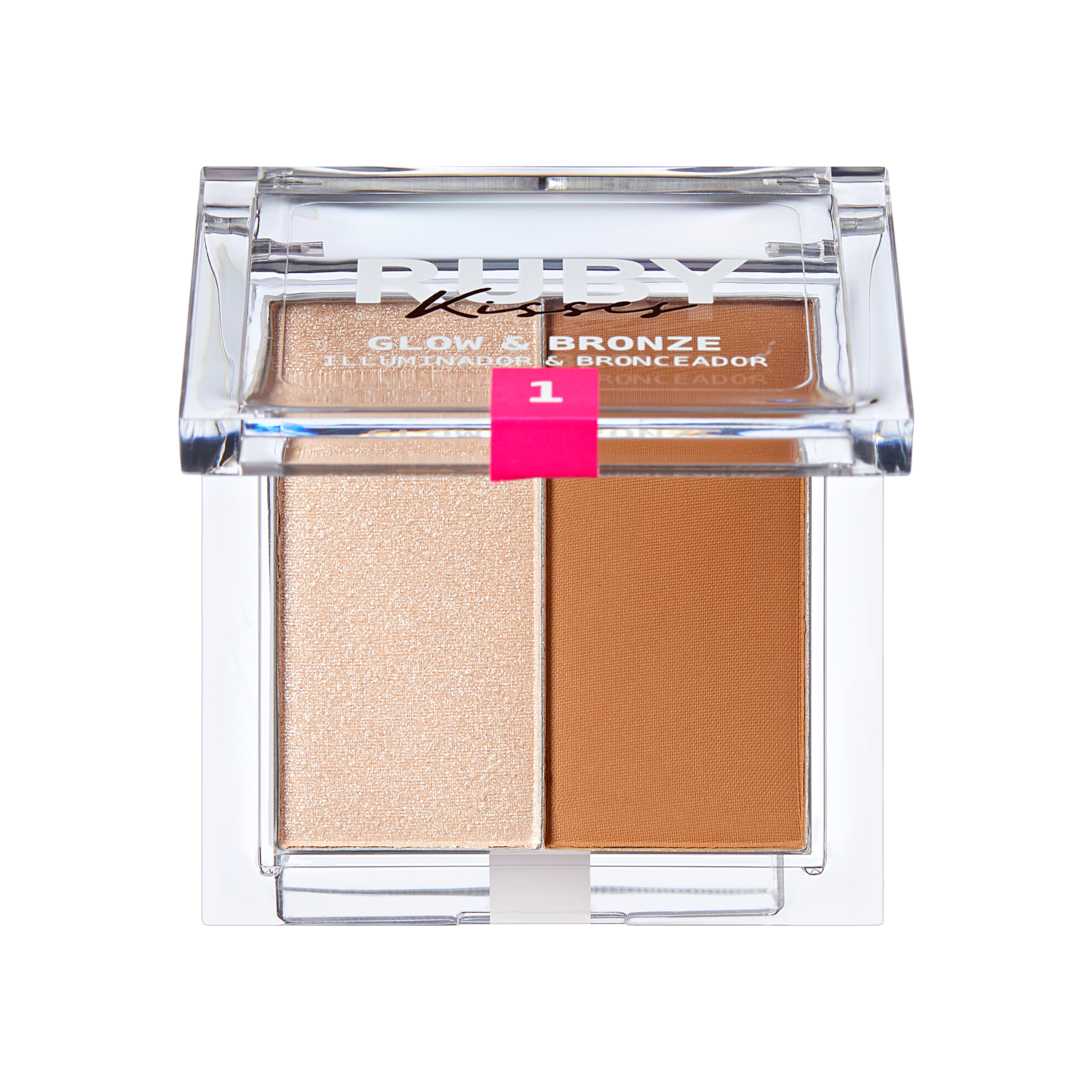 Paleta Duo Iluminator si Bronzer, Light, 9.9 g, Ruby Kisses : Bebe Tei