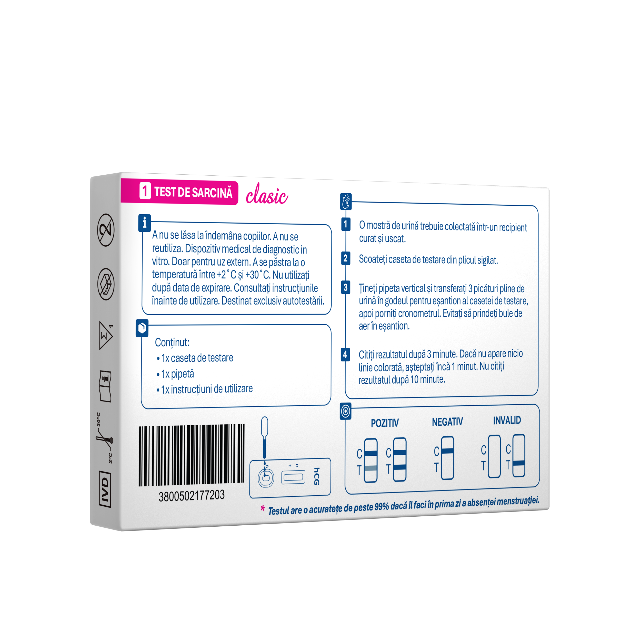Test de sarcina clasic, 1 bucata, Advent Life : Bebe Tei