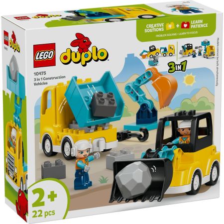 Vehicule de constructii 3 in 1, 2 ani+, 10475, Lego Duplo : Bebe Tei