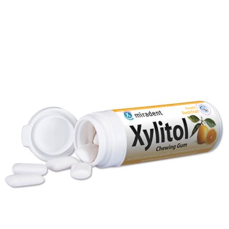Guma de mestecat, Fresh Fruit, 30 g, Miradent Xylitol : Bebe Tei