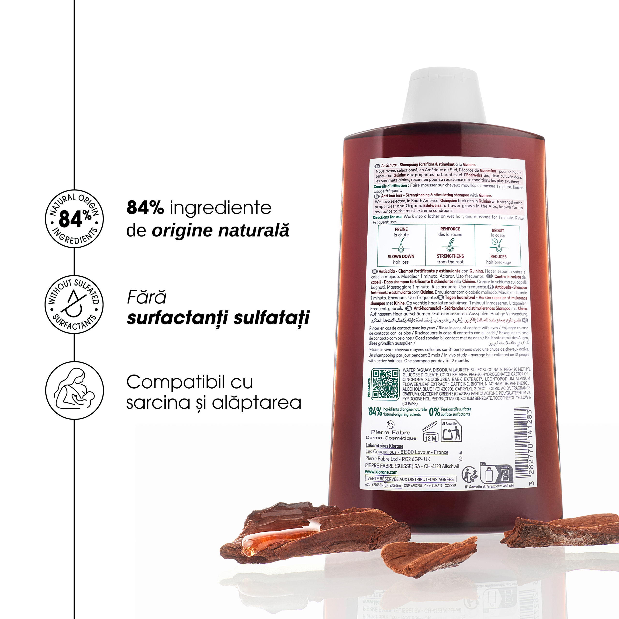 Sampon impotriva caderii parului cu chinina si floare de co : Bebe Tei