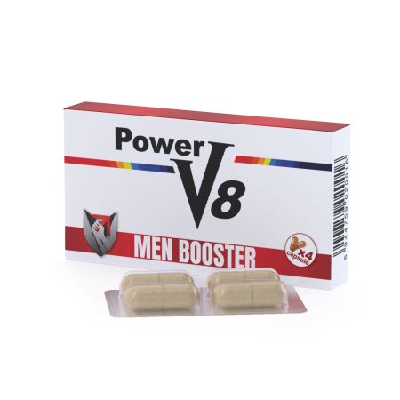 Supliment alimentar pentru potenta, 4 capsule, Power V8 : Bebe Tei