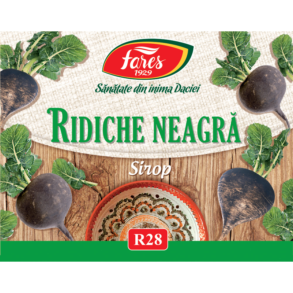 Ridiche neagra sirop, 250ml, Fares : Bebe Tei