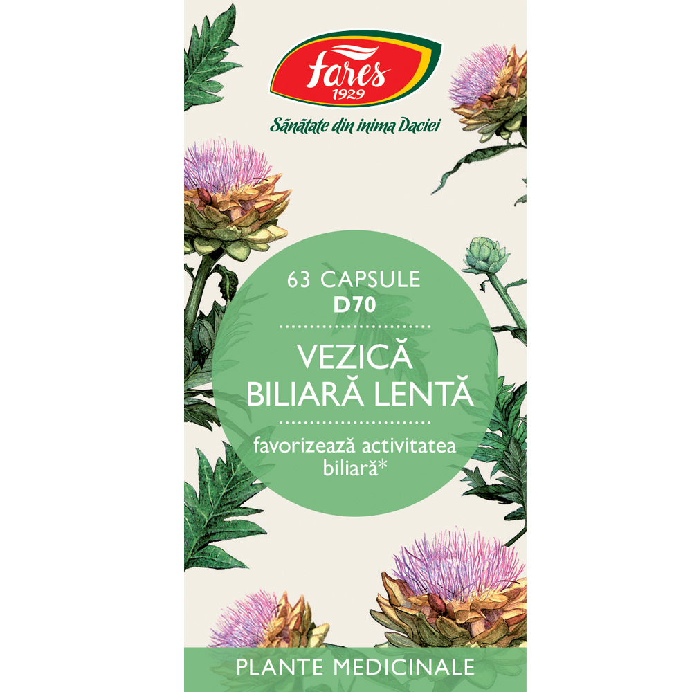 Vezica Biliara Lenta, 63 capsule, Fares : Bebe Tei