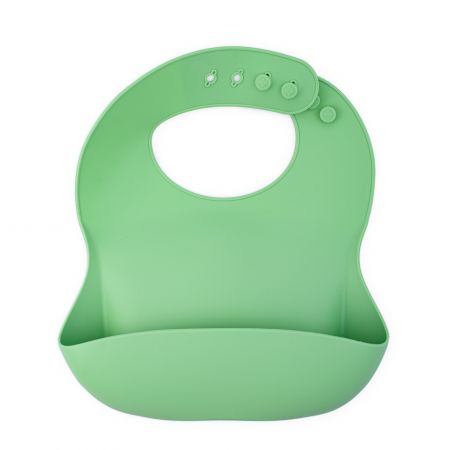 Baveta din silicon moale reglabila pentru bebelusi, Verde P : Bebe Tei
