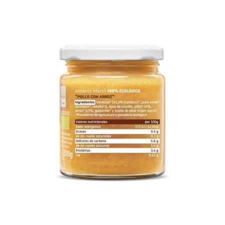 Piure Bio de legume cu pui, orez si ulei masline, +6 luni, : Bebe Tei