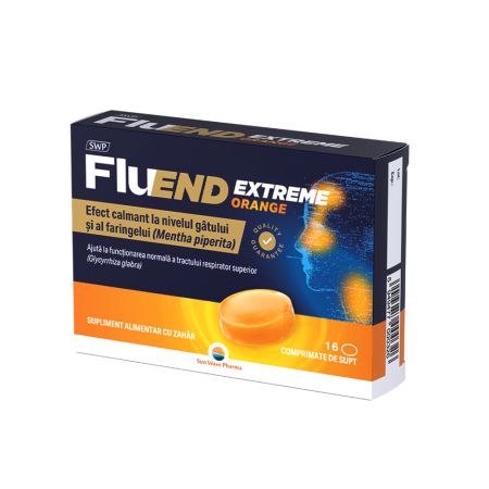 FluEnd Extreme, Portocala, 16 comprimate, Sun Wave Pharma : Bebe Tei