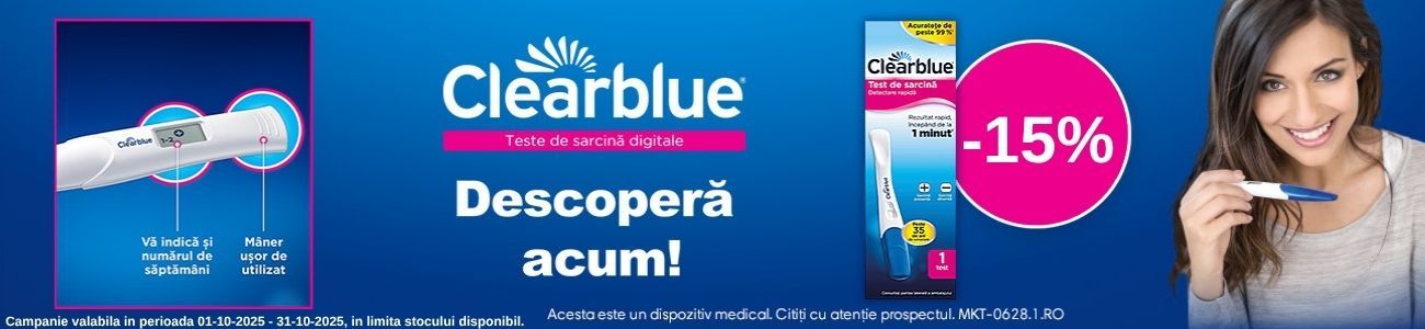 Promotie cu reducere 15% la ClearBlue : Bebe Tei
