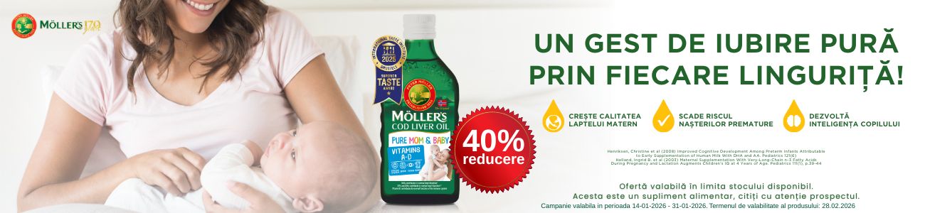 Promotie cu reducere de 40% la Moller's Pure Mom&Baby : Bebe Tei